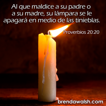 Proverbios 20:20 - Brenda Walsh Scripture Images